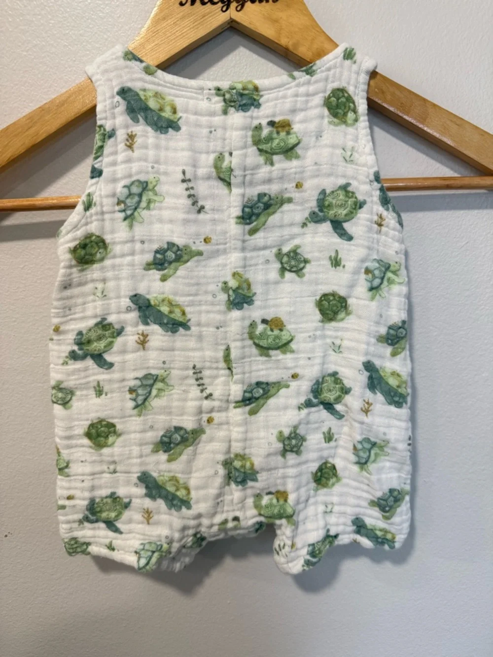 Tullabee | One Pieces | Tullabee Organic Muslin Turtle Shorty Onesie ...